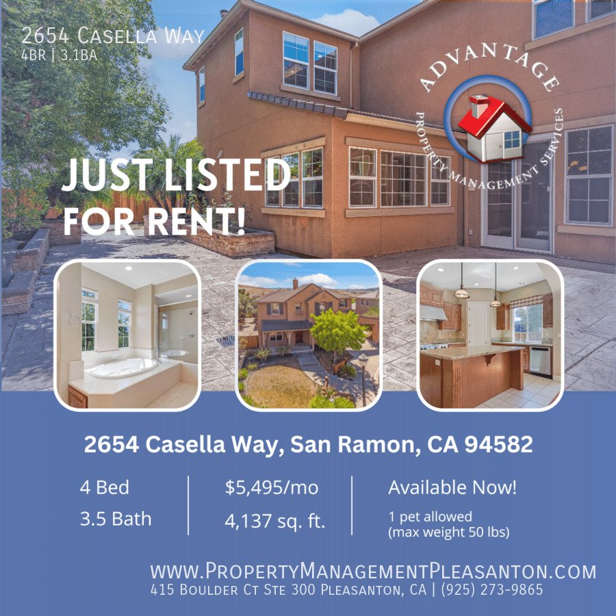 2654 Casella Way San Ramon, CA House for Rent | Rentable